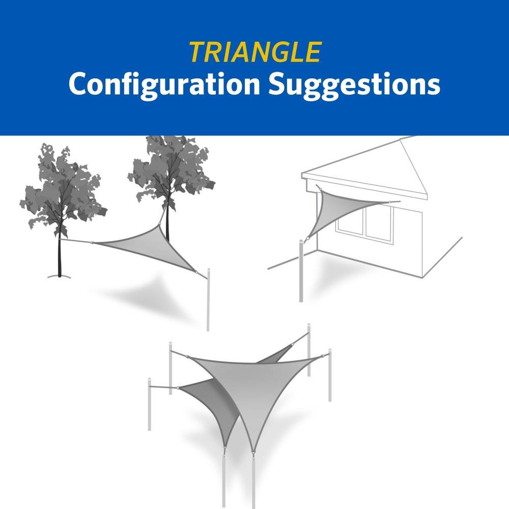 Coolaroo - 480745 - 12 Foot Ready to Hang Triangle Shade Sail