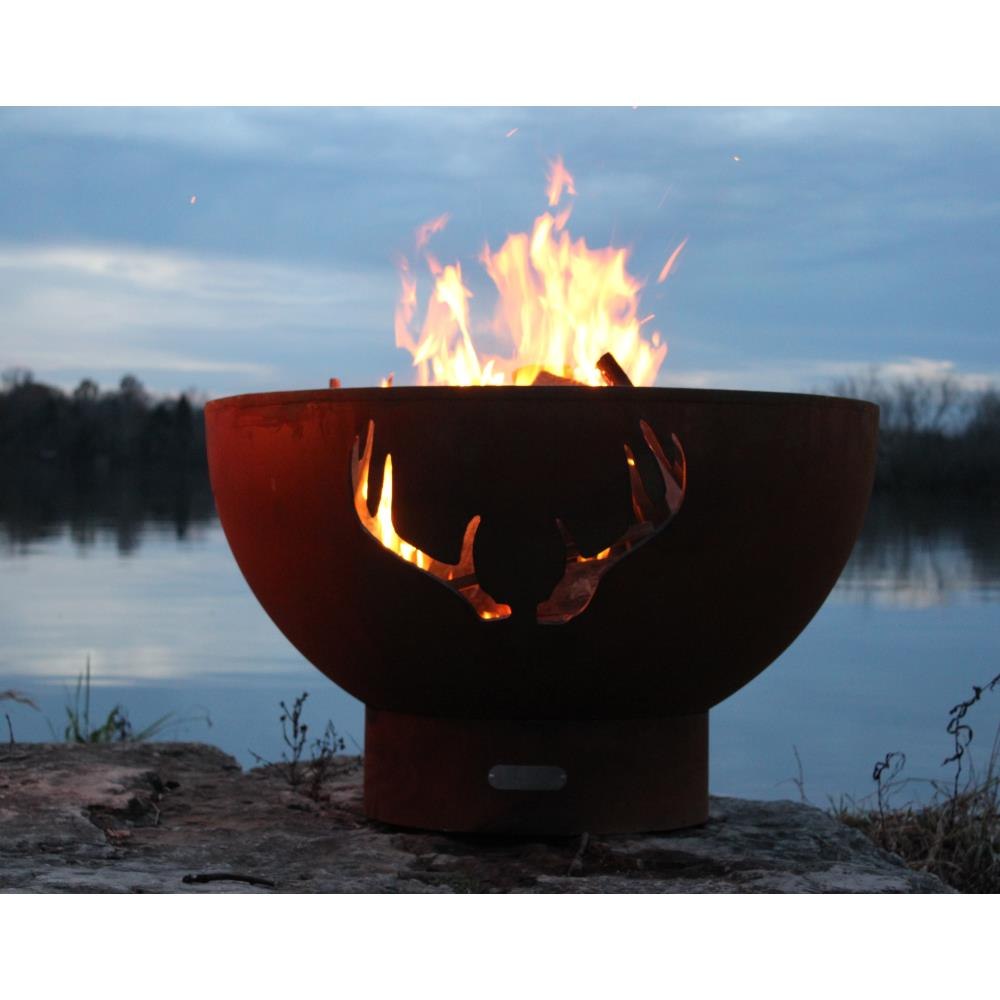 Fire Pit Art - Antlers - Antlers - Natural Gas or Liquid Propane - 36 ...