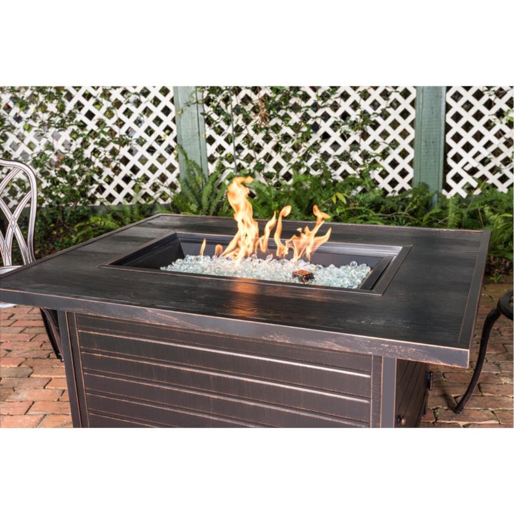 Fire Sense - 627-SAWYER - Sawyer Rectangle Aluminum LPG Fire Pit