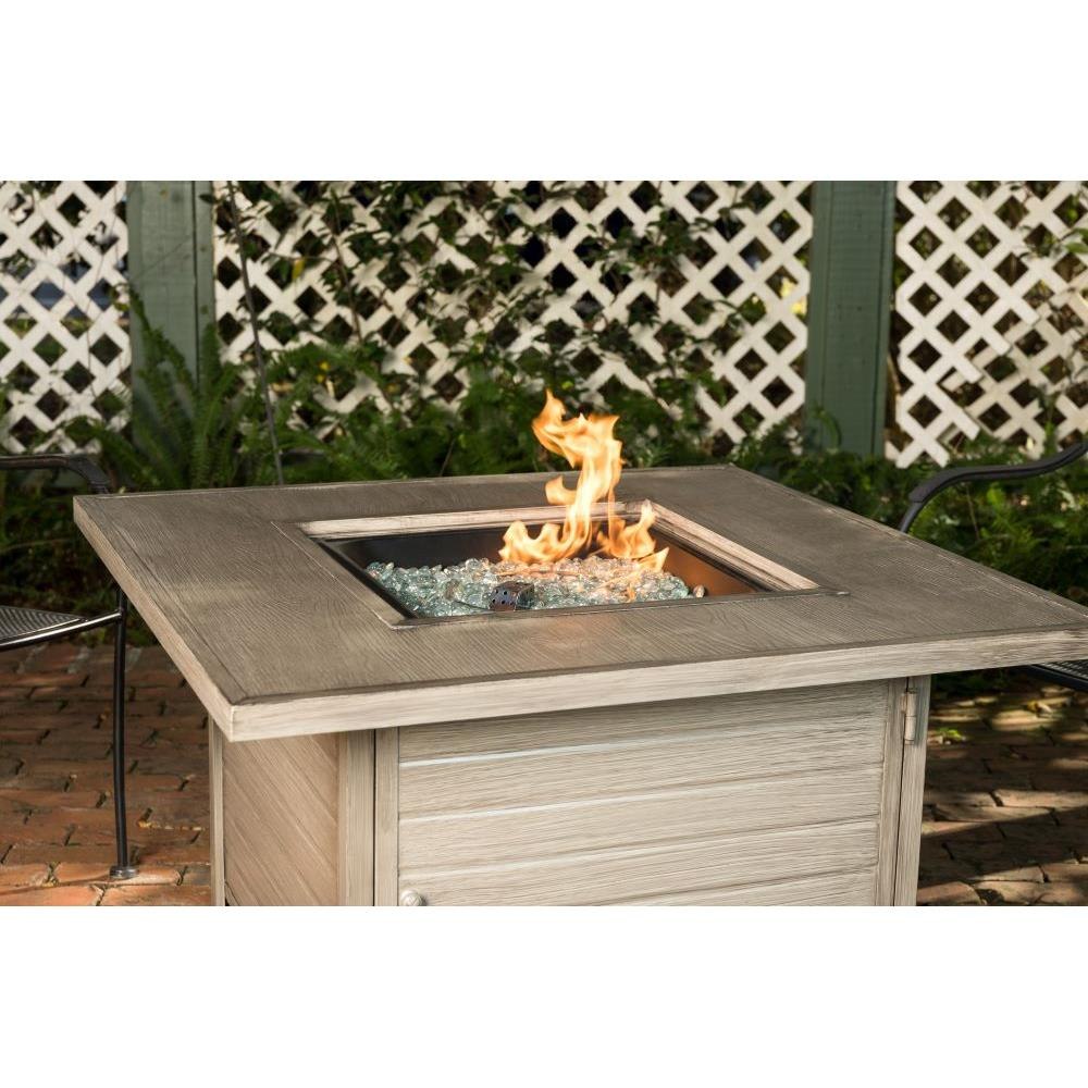 Fire Sense - 627-LANG - Langhorne Square Aluminum LPG Fire Pit