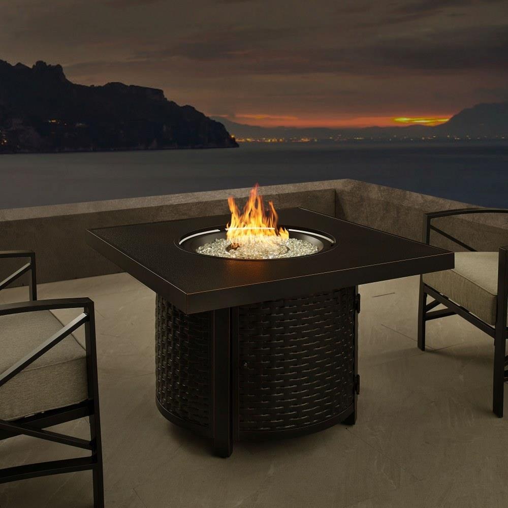 Fire Sense - 63224 - Dalton Square Aluminum Lpg/Ng Fire Pit