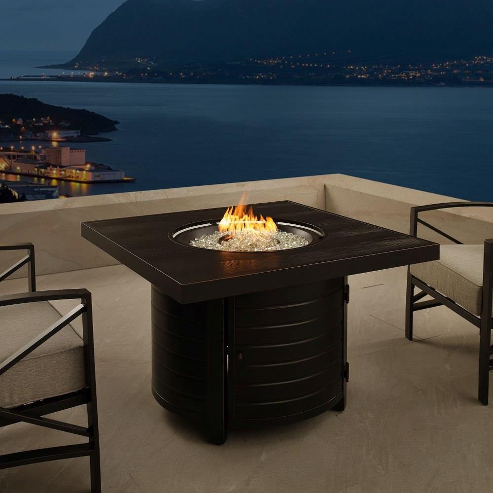 Fire Sense - 63226 - Yorke Square Aluminum Lpg/Ng Fire Pit