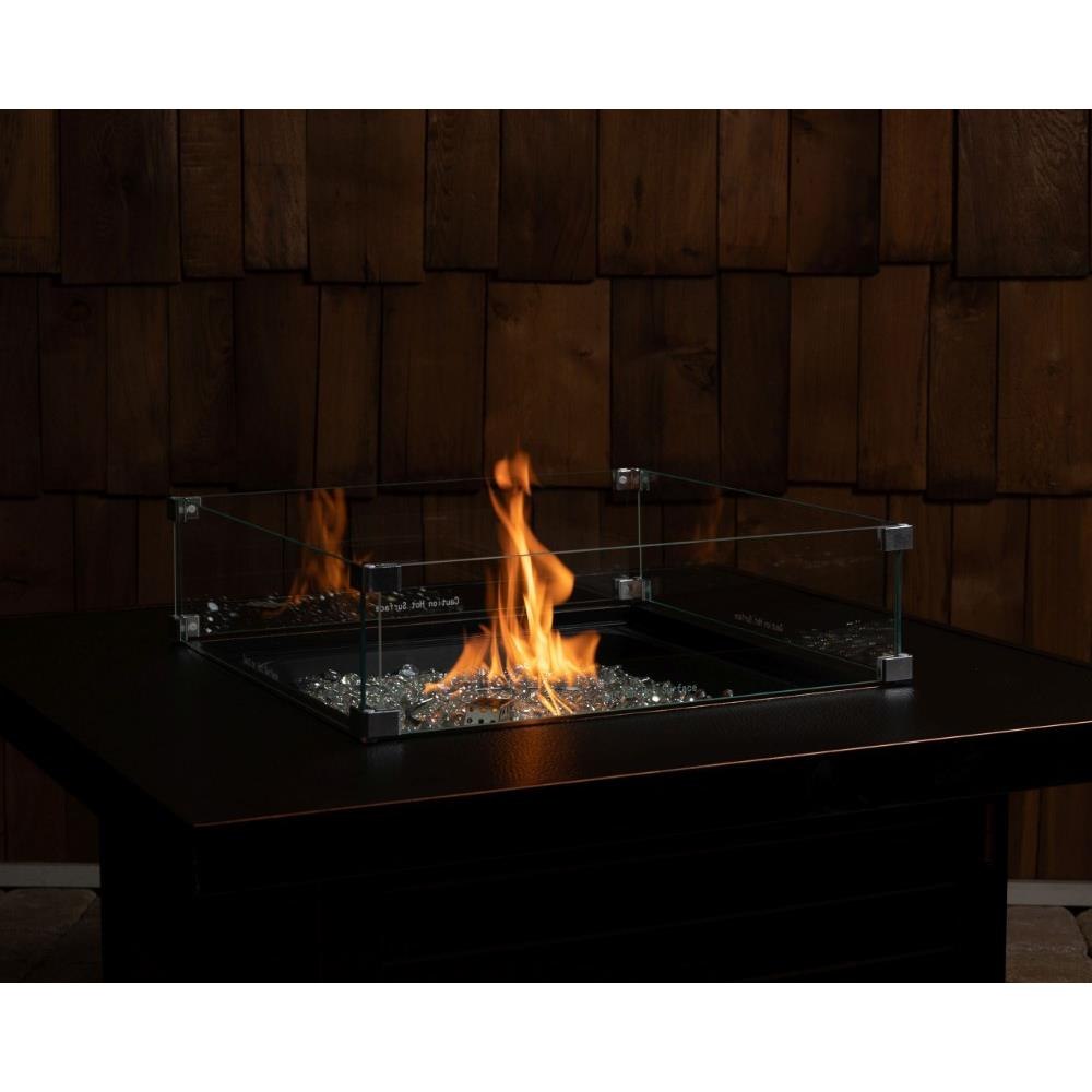 Fire Sense - 63247 - Tempered Glass Wind Guard For Square Fire Pits