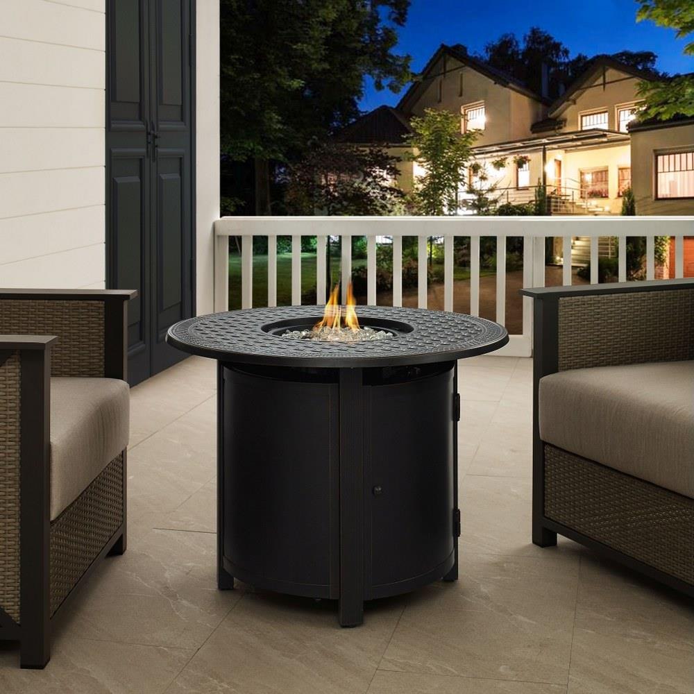 Fire Sense - 63688 - Woodberry Aluminum 34 Inch Round Lpg Fire Pit