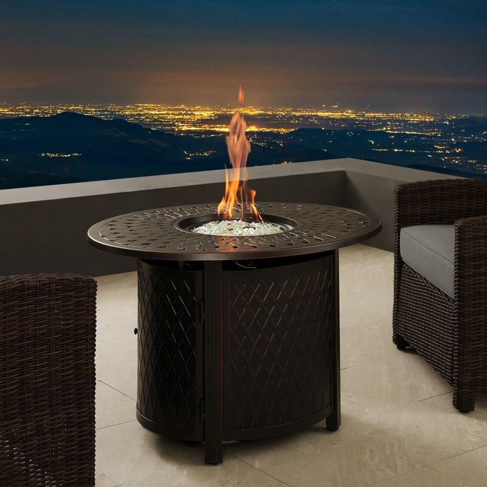Fire Sense - 63697 - Morrison Aluminum Oval Lpg/Ng Fire Pit