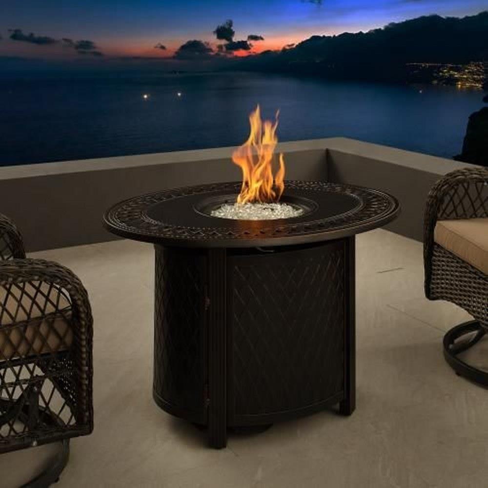 Fire Sense - 63698 - James Oval Aluminum Lpg Fire Pit