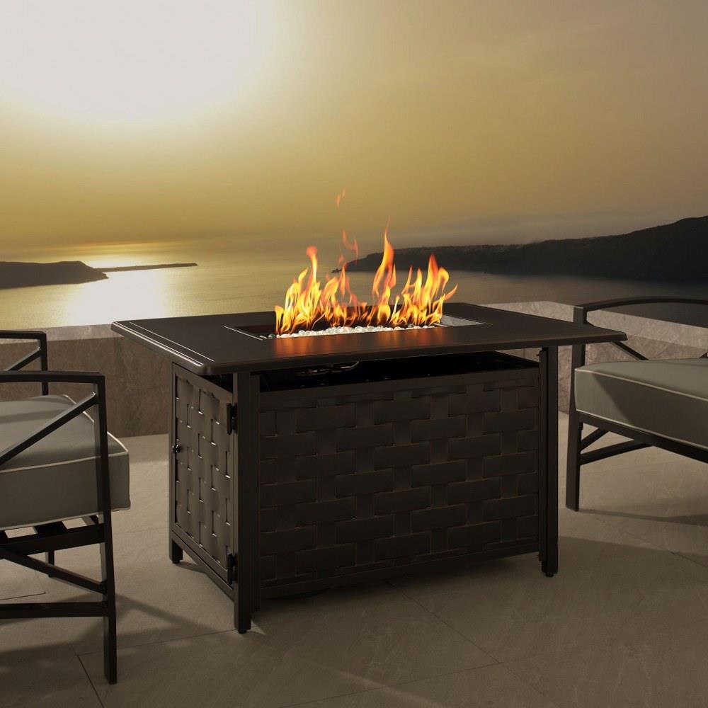 Fire Sense - 63700 - Preston Rectangular Aluminum Lpg/Ng Fire Pit